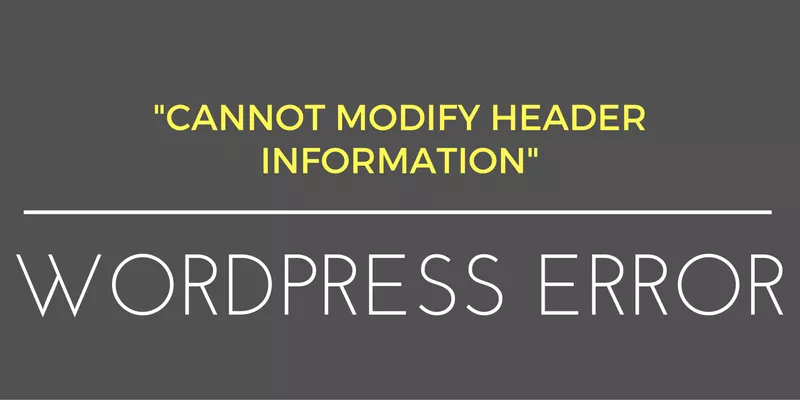 Warning Cannot Modify Header Information Headers Already Sent By